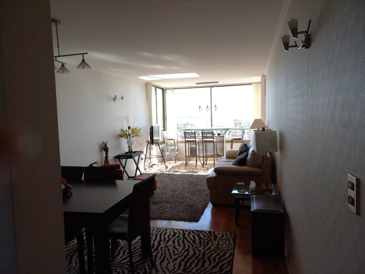 Departamento Amoblado, Poniente, Hermosa Vista . - Viña del Mar
