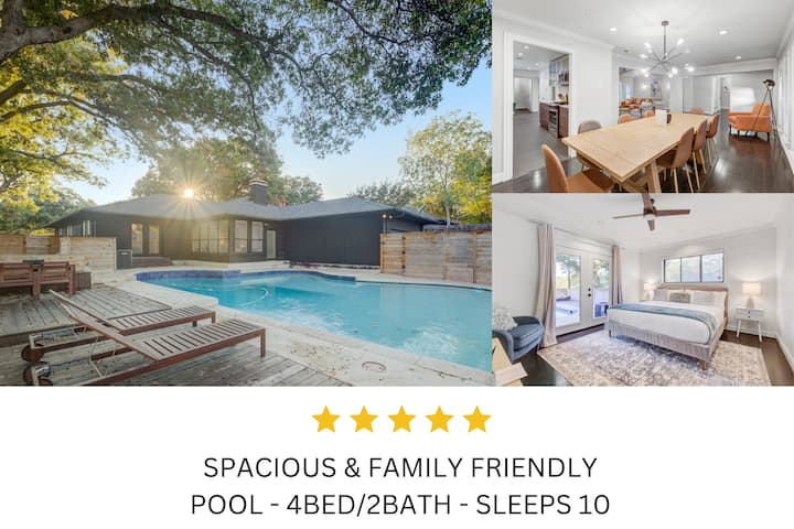 Spacious | Family Friendly 4bed/2bath - Sleeps 10 - Dallas, TX