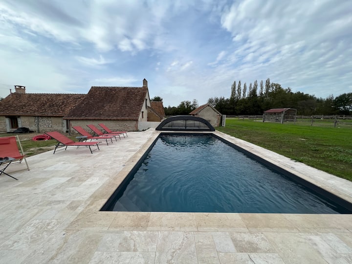 *La Crapaudière*piscine 17 Pers ~Proche Chambord - Centro