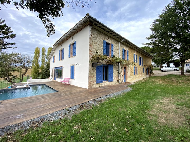Maison Chaleureuse De Campagne Avec Piscine - Tarn