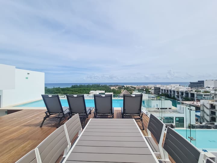 Stylish 1br  Private Balcony & Sea View - Playa del Carmen