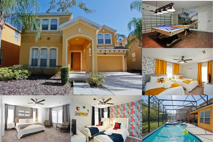 Wow! 4 Bed/4 Bath Pool/spa &Game Room Resort Home - Kissimmee
