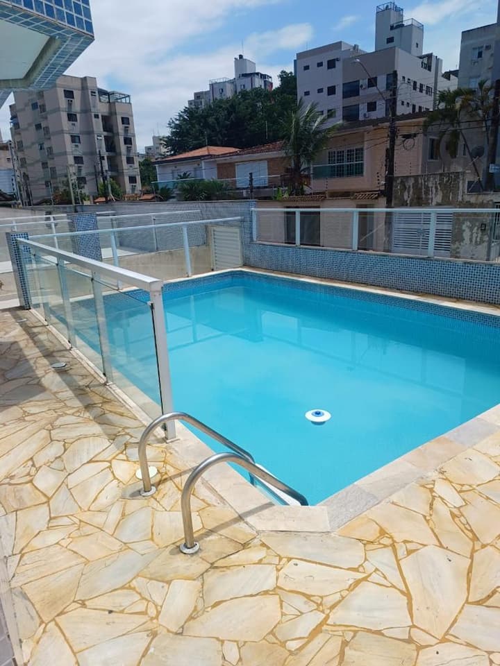 Lindo Apartamento Praia Do Tombo Guarujá - Guarujá