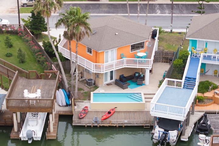 Waterfront House W/ Pool And Kayaks (Family Place) - South Padre Island, TX