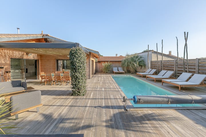 Bassin -Villa Privée 12 Personnes Piscine Chauffée - Andernos-les-Bains