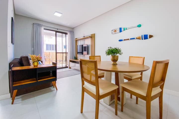 Apartamento Para Relaxar 450m Da Praia De Palmas - Governador Celso Ramos