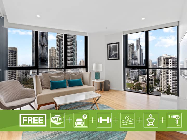 Stunning 1 Bedroom With Ocean View - Surfers Paradise
