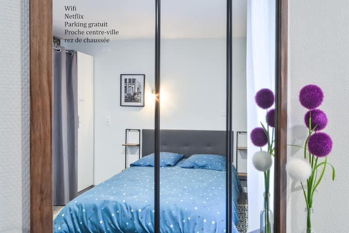 Appart. Opale. Rdc -Parking Gratuit-netflix.wifi - Bourges