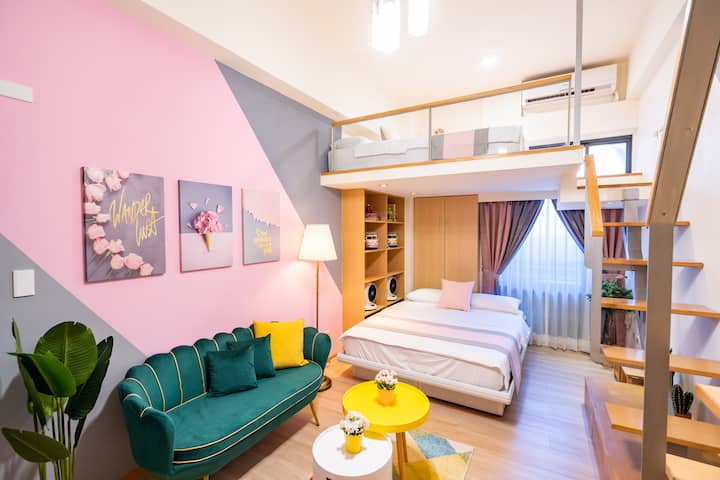 Sf Apt W/ Lift Near Ximen Mrt 西門町Loft 近西門地鐵站 獨立浴室 - Taipei