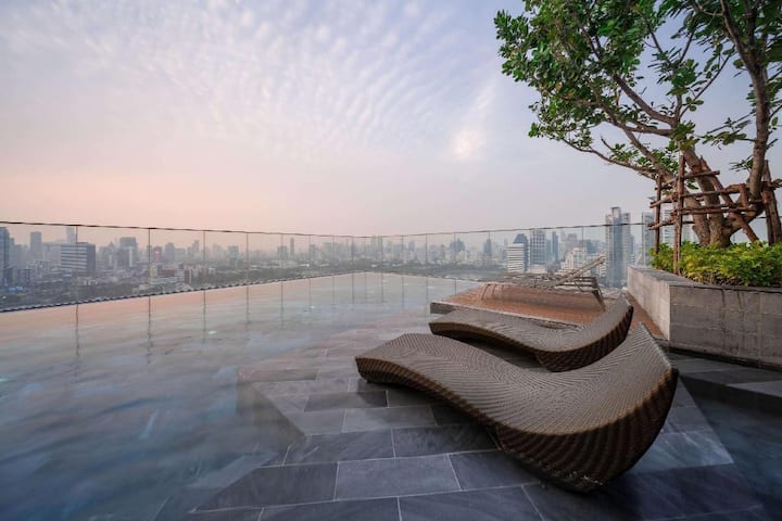 City Center/asok/ 2ppl 1br/pool/gym/t21/sukhumvit - Bangkok