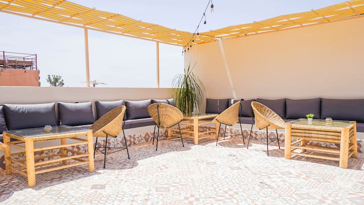 A1 Appartement Surf Et Yoga Avec Terrasse Vue Mer - Taghazout
