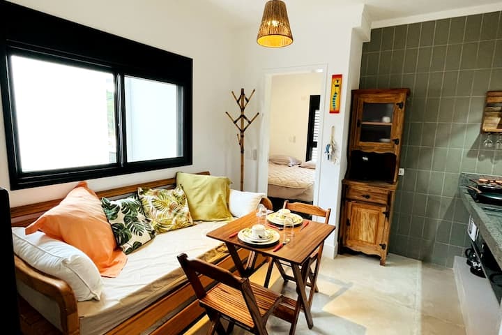 Juquei/apto1/cama King/ar Cond/enxoval/self Chekin - São Sebastião