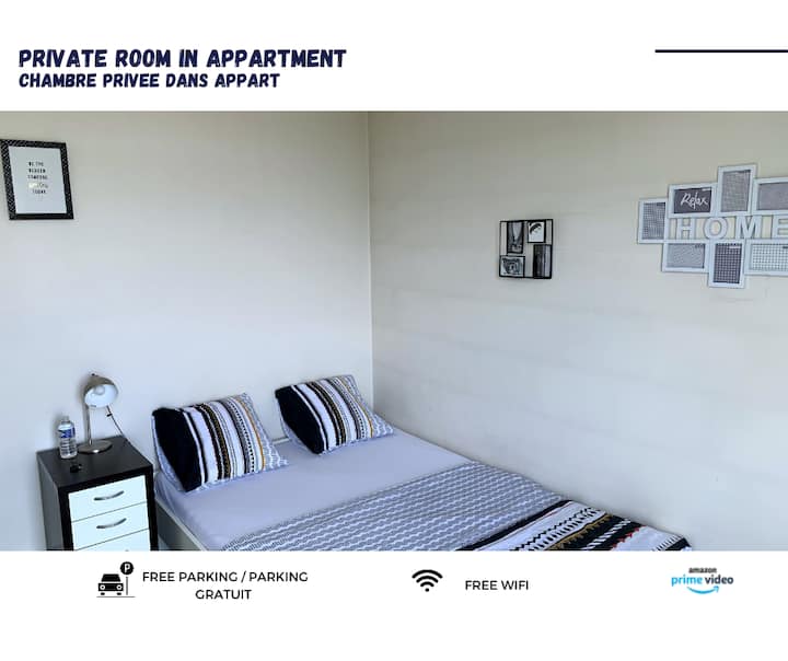 Super Chambre Privée Appart Proche Orly, Paris Sud - Viry-Châtillon