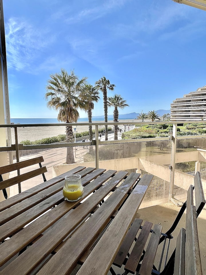 18. Le Palm Beach: Appart Vue Mer, Wifi, Parking ! - Canet-en-Roussillon