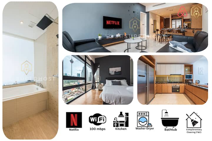 【Lastmin-10%】200m To Monorail~nr Klcc~full Kitchen - Kuala Lumpur