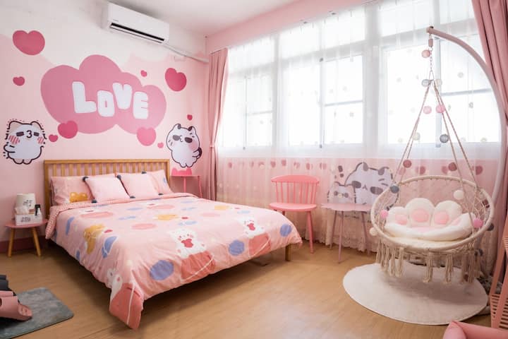 月亮慢慢走-空氣雙人房 - 安平區