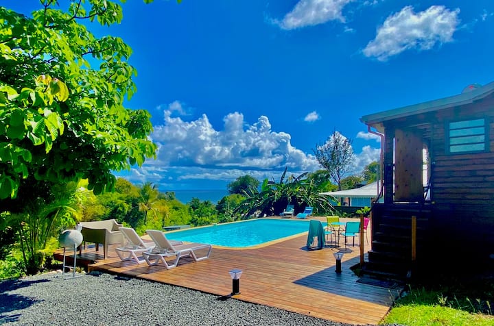 Le Bombax - Vue Mer-plage à 5mn - Piscine - Guadeloupe