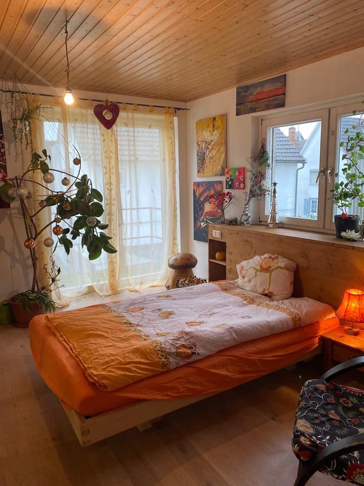 Ruhiges Zimmer Im Fachwerkhaus Mit Künstleratelier - Gießen