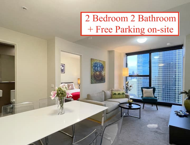 Free Parking 2bed 2bath On Collins Sky Views - 멜버른