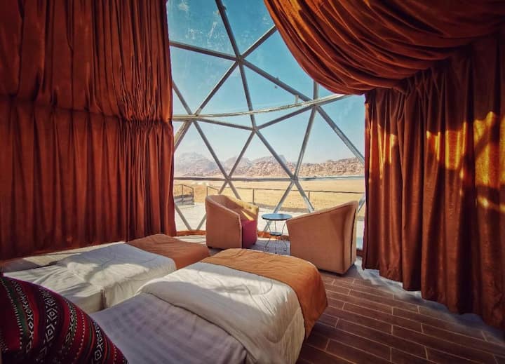 Martian Tent Luxurious And Panoramic In Wadi Rum - Jordania