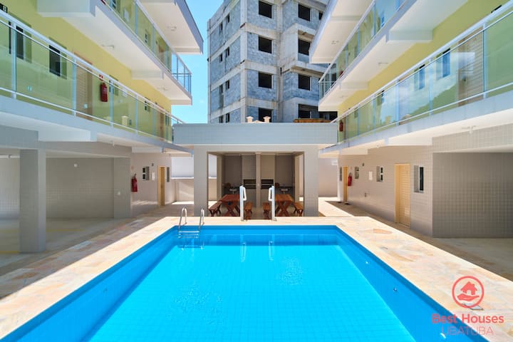 Estúdio Com Ar, Piscina E Cozinha, 1 Min. Da Praia - Ubatuba