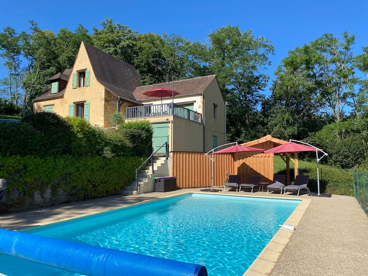 Maison "Vallée Vue" Avec Piscine Chauffée - Castelnaud-la-Chapelle