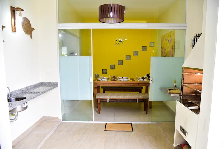 Aconchegante Duas Suítes Com Ar Churrasq Privativa - Caraguatatuba