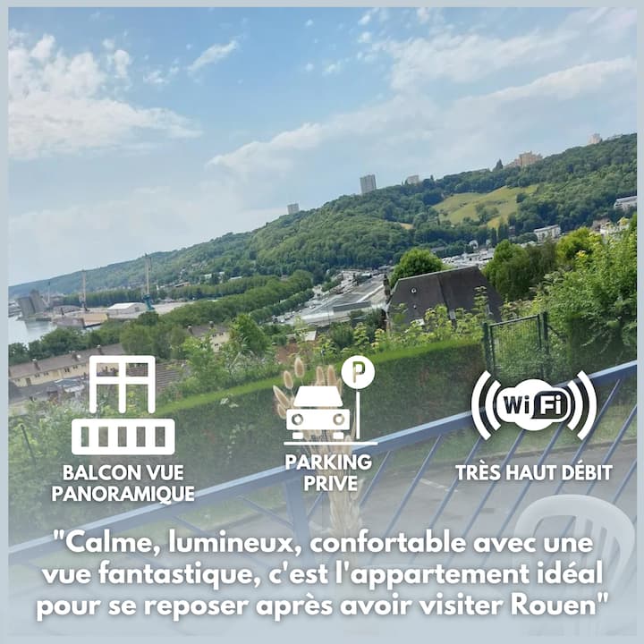 Le Balcon : Parking / Vue Panoramique / Fibre Wifi - Ibis budget Rouen Petit Quevilly