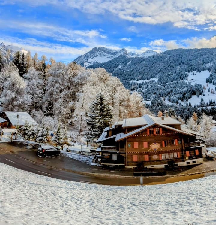 1 Bois-gentil-chambre 2 Lits Simples+2 à éTages - Leysin