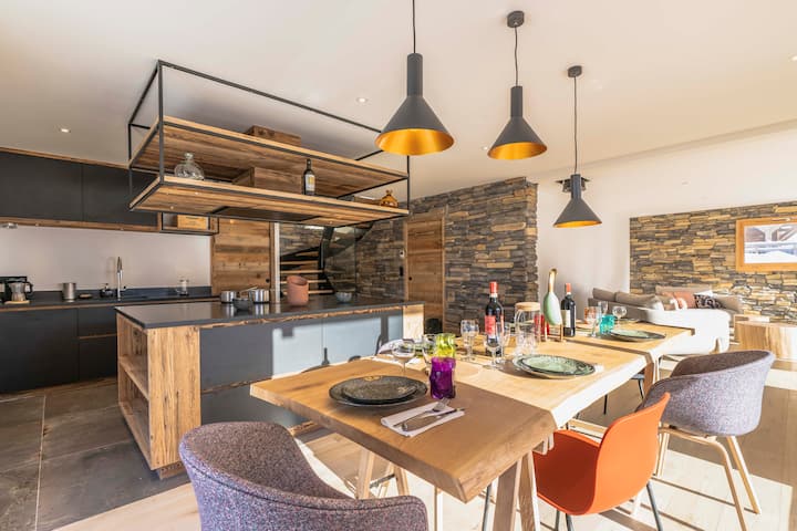 [Luxury Chalet Vista Piste - Sala Cinema] 4 Suites - Briançon
