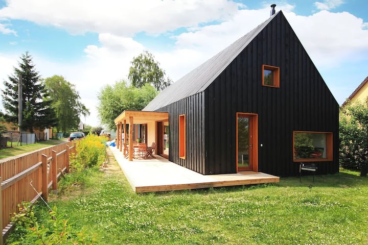 Modernes Holzhaus Am Bodden - Rechte Wohnung - Brünzow