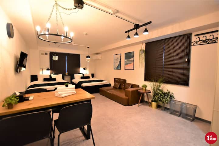 5 Min From Nihonbashi Station |  2double Beds - Osaka