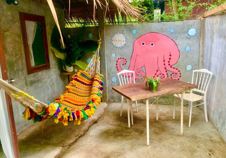 Octopus Queen Bed Room Eco Village - ランター島