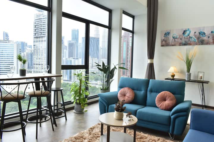 Klcc View Stylish Loft Bathtub 4 Bed Roof-top Pool - Setapak