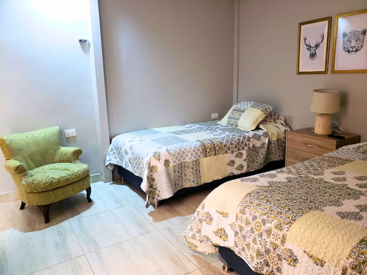 Habitación N°3 -2 Camas 1 1/2 Plaza, Baño Privado - La Serena