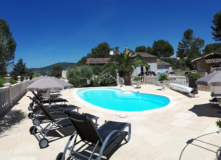 Gite Les Pins Piscine Chauffée Wifi Jardin Bbq - Alpes-Maritimes