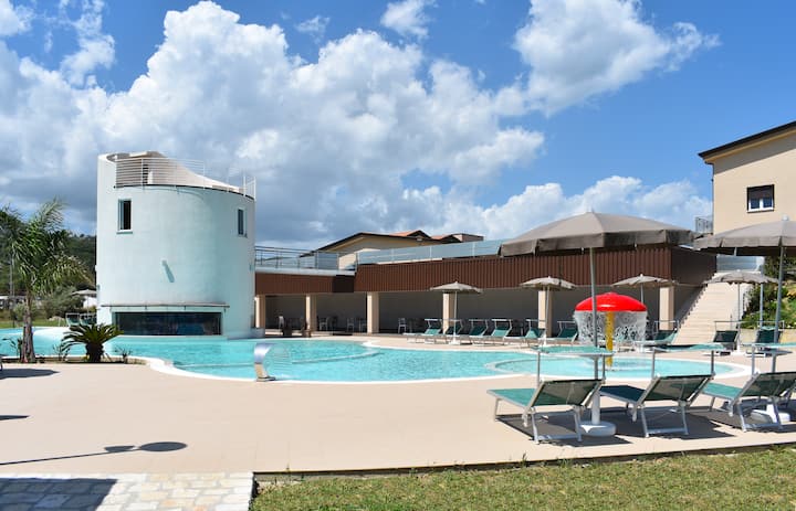 Villa Dans Le Cilento, Balcon, Piscine, Padel - Provincia di Salerne