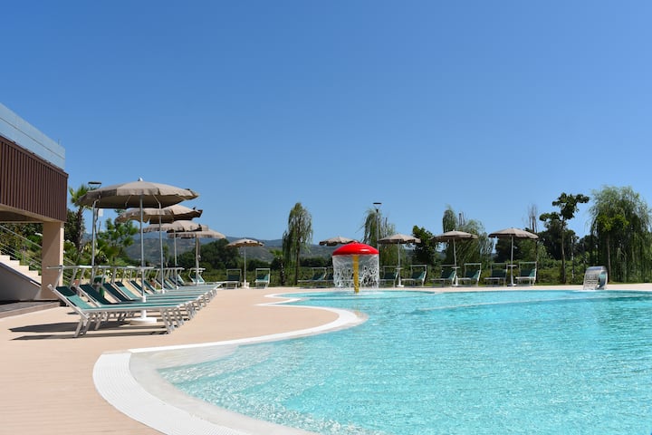 Grande Villa, Cilento, Balcon, Piscine, Padel - Ascea