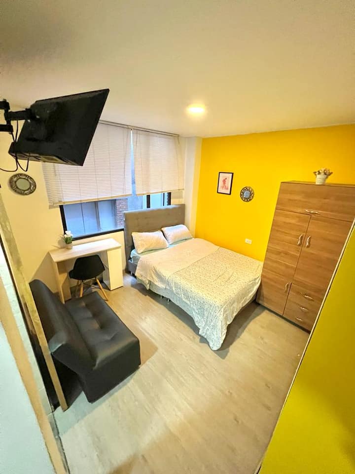 801 Amazing Studio, Jacuzzi In Roof, Safe Location - Bogota