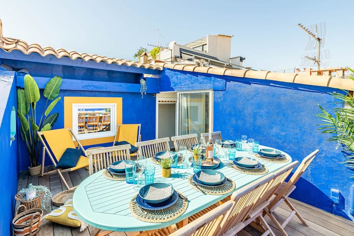 Casa Azul- Duplex 4 Chambres Avec Terrasse Vue Mer - ラ・シオタ