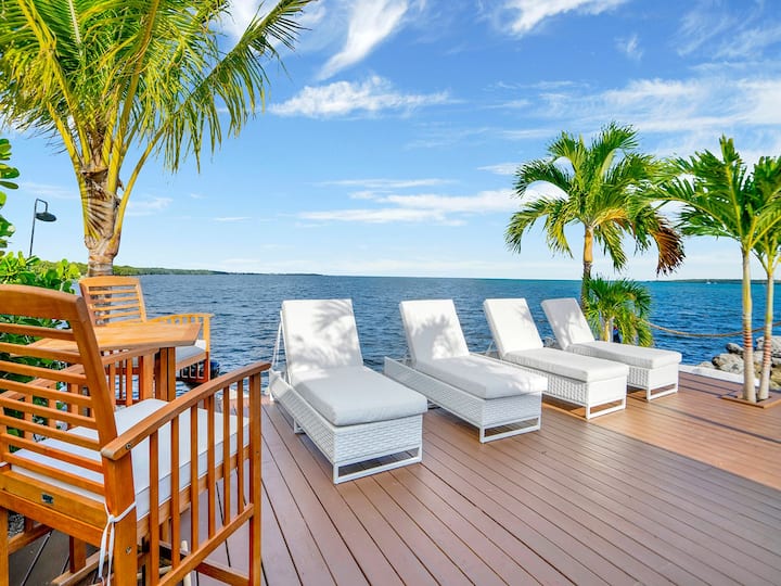 Ocean Front Paradise Home 45 Dock! & Lift - Key Largo, FL