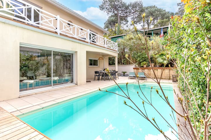Villa Avec Piscine à 80m De La Plage Pereire - Bassin d'Arcachon