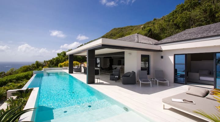 Villa Rose Dog 4ch + Voiture Vue, Lumineuse - Saint-Barthélemy