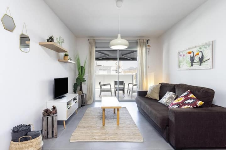 Peaceful Beach Apt Full Equip Ac Room/pool/parking - Granadilla de Abona