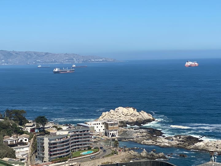 Reñaca Depto 2d 2b Frente Al Mar En Playa Cochoa - Concón