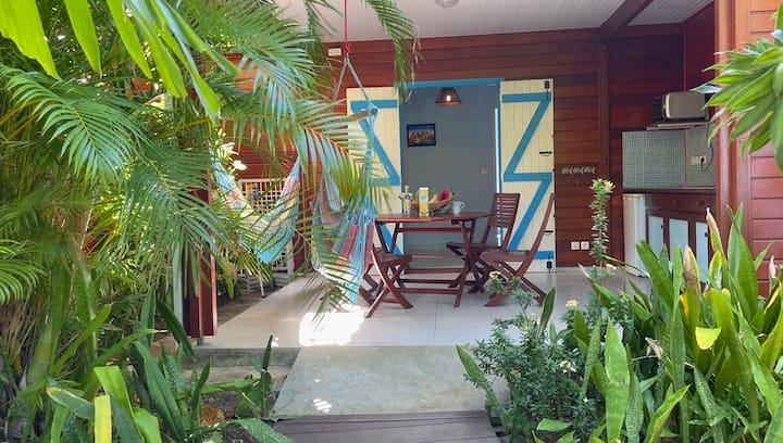 Bungalow Tortue Olive - Piscine Et Vue Mer - Deshaies