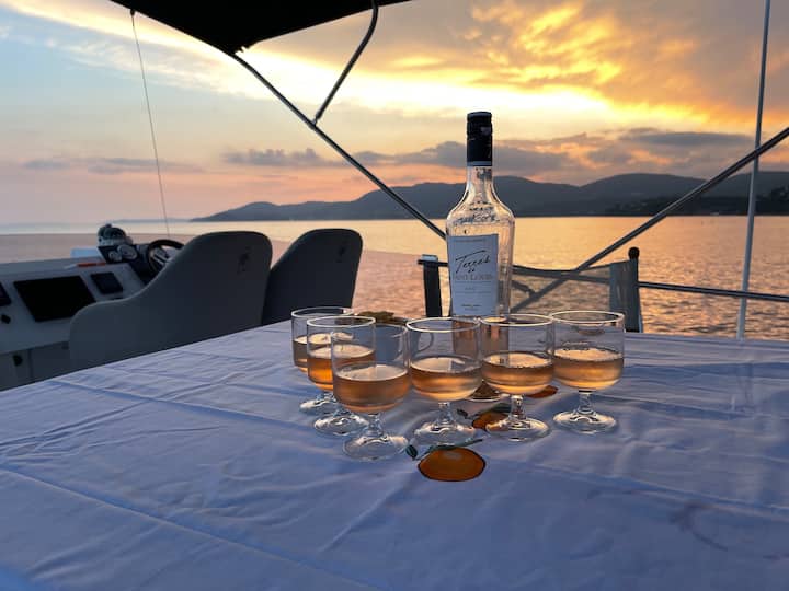 Catamaran à Quai - Vieux Port - Cannes