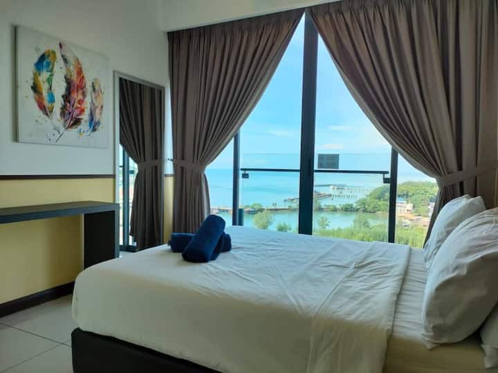 Pd D'wharf 7-seaview 1-4人海景简约 1-4pax Simple - Port Dickson