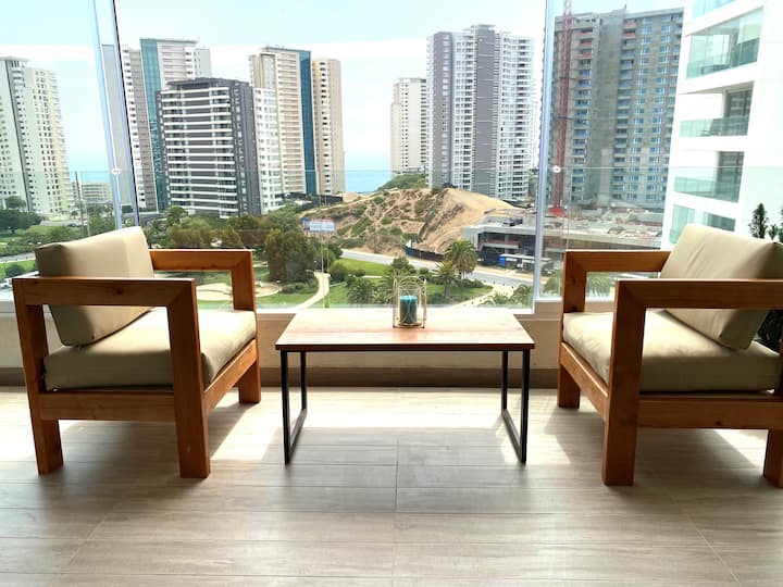 Hermoso Departamento Nuevo Y Comodo (5-6 Personas) - Concón