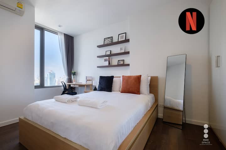 Corner 1br 45sqm 38th Fl. +Stunning Pool-7m To Bts - Bangkok